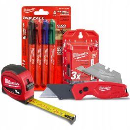 Milwaukee 4932492094 Compact Set, scule de mana marker, ruleta, cutter