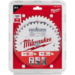 Milwaukee 4932492433 Set 2 panze fierastrau circular, 165x20x1.6mm, 40 ...